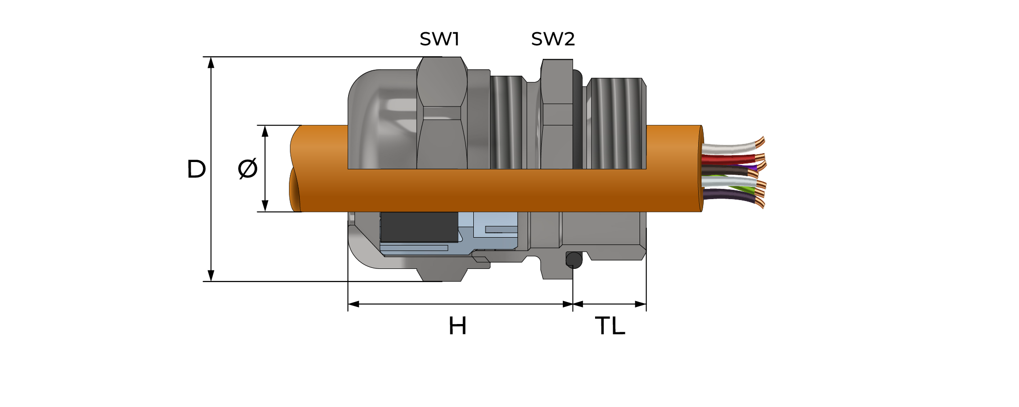 Standard Cable Glands, Stainless Steel
